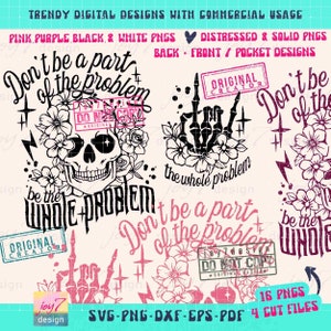 The Whole Problem Funny Sarcastic SVG PNG Funny Adult Humor Skeleton ...