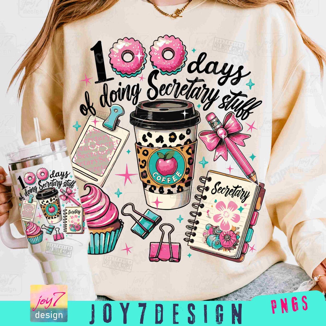 100 Days of Doing Secretary Stuff PNG Retro Secretary Coquette Bow 100 ...