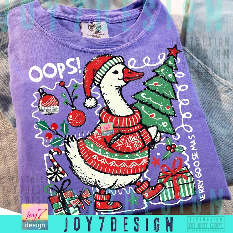 Christmas Tree Funny Goose OOPS I Bought Another Tree Merry Goosemas ...