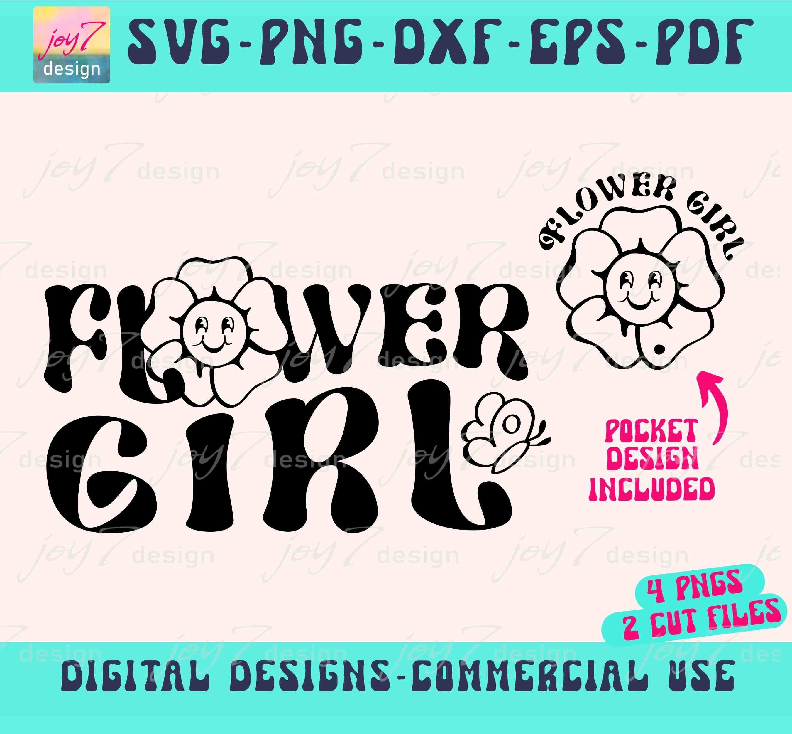 Flower Girl SVG PNG Boho Wedding Svg Groovy Wedding Svg Girls - Etsy UK