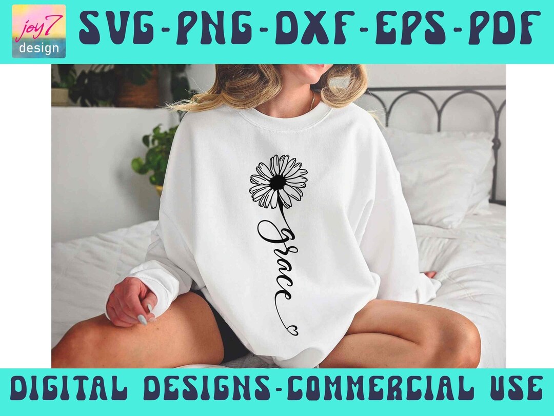 Grace SVG PNG, Daisy Svg, Christian Svg, Religious Svg, Jesus Svg ...