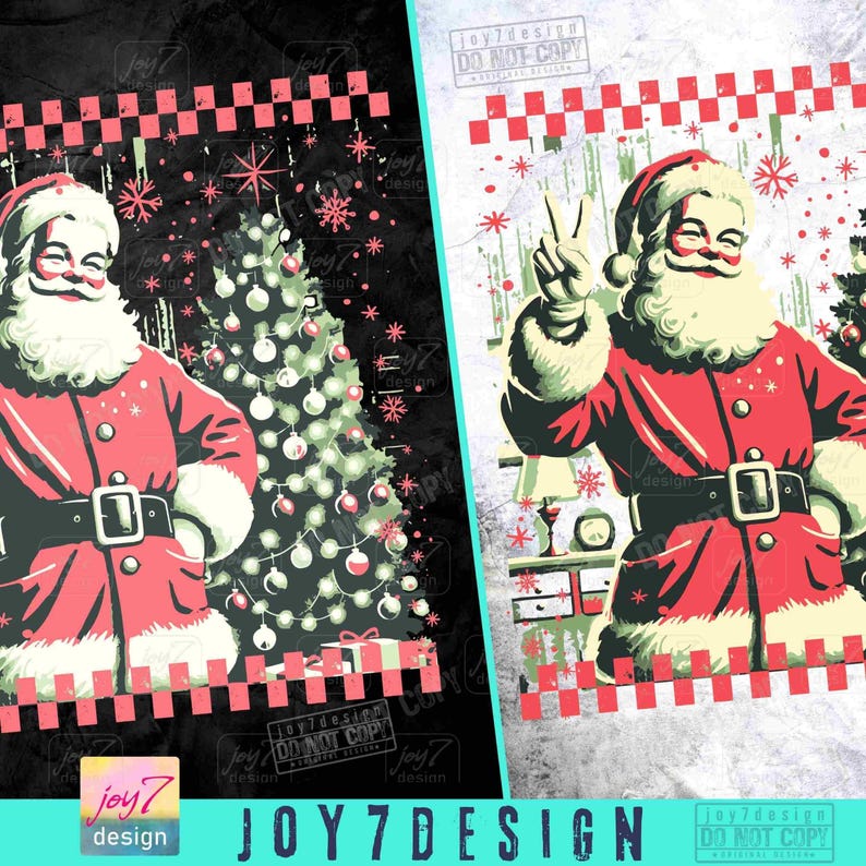 Retro Vintage Santa Claus PNG Retro Christmas Vintage Santa Peace ...