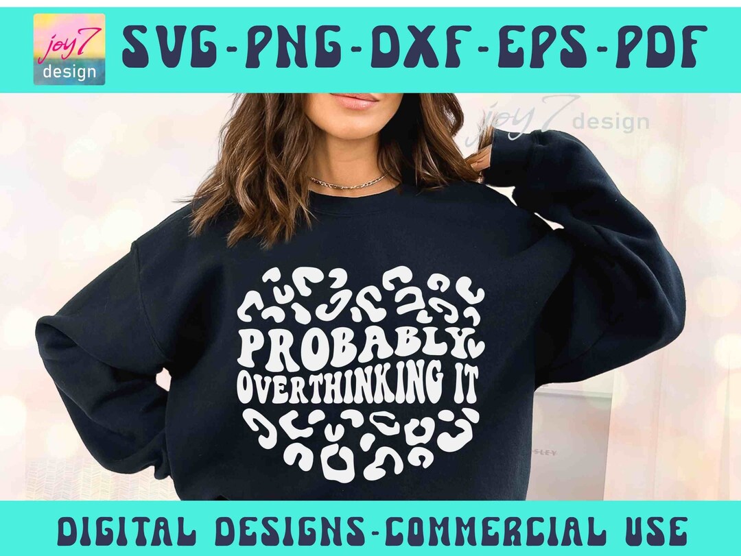 Overthinker SVG PNG, Anxiety Svg, Leopard Print, Cheetah Print ...