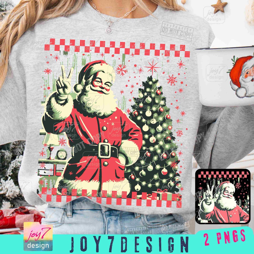 Retro Vintage Santa Claus PNG Retro Christmas Vintage Santa Peace ...