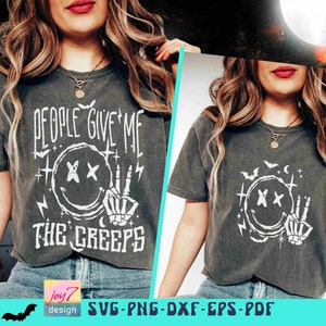 People Give Me the Creeps PNG SVG Skeleton Svg Halloween Svg Antisocial Svg Halloween ...