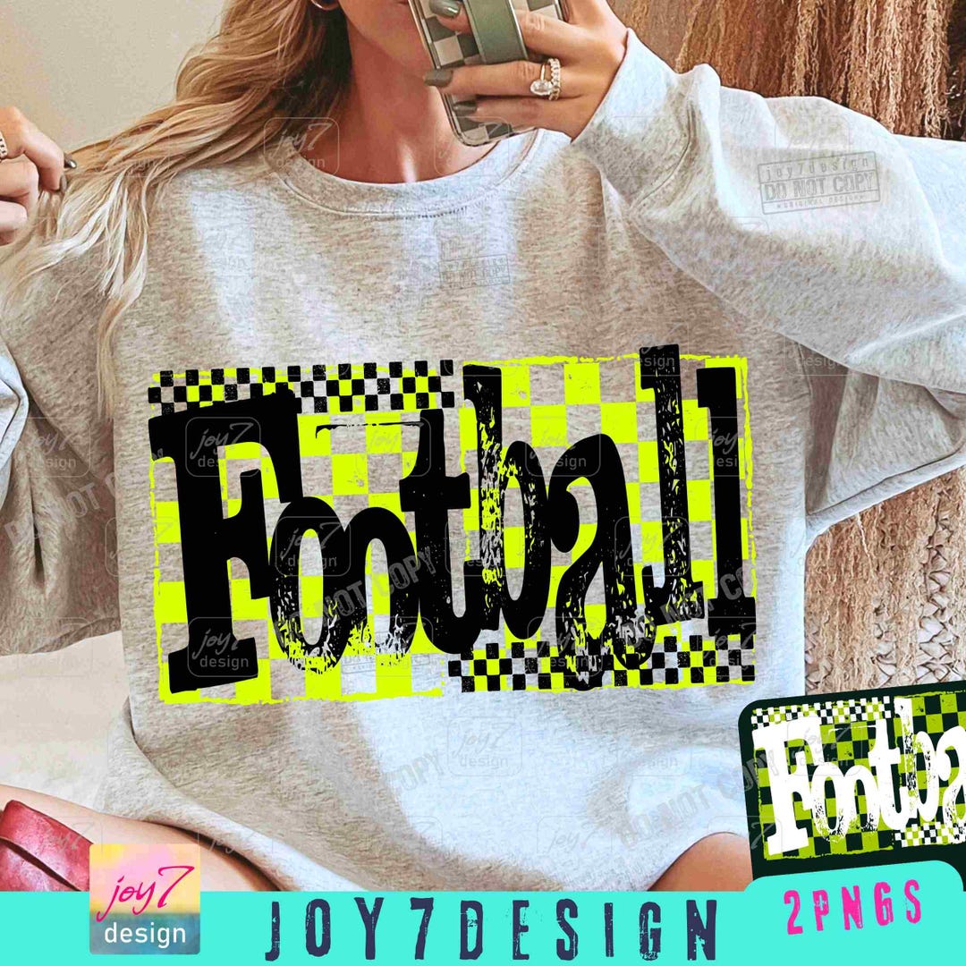 Football Retro Checkered PNG Trendy Football Design Retro Football Team ...