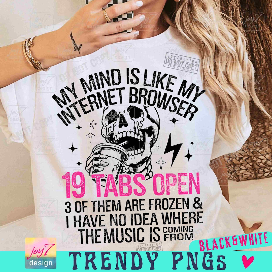 My Mind is Like Sarcastic Snarky PNG Sassy Png Snarky Funny Skeleton ...