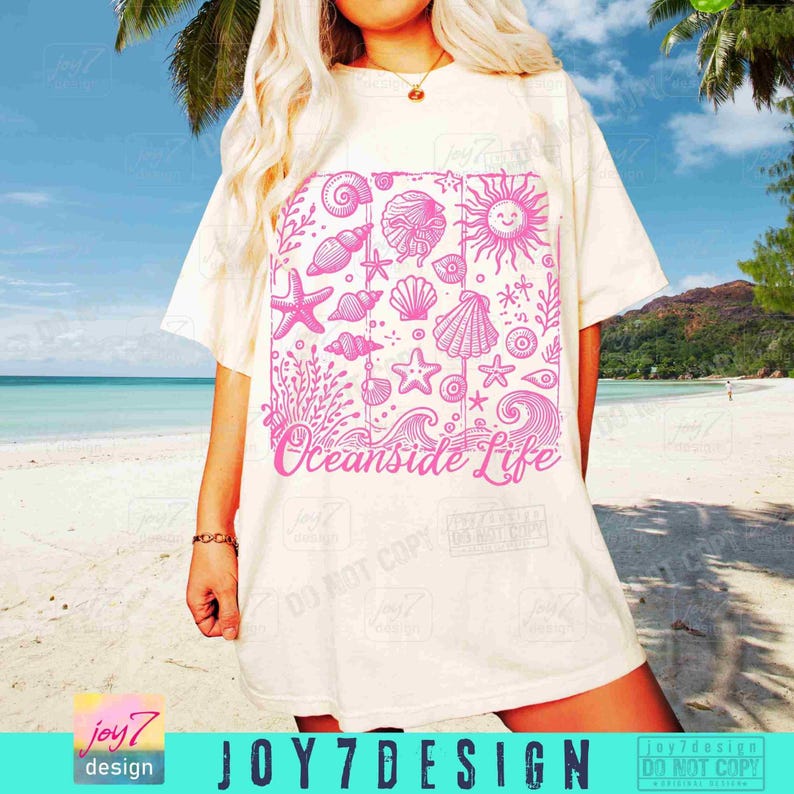 Oceanside Life Summer PNG Trendy Fisherman Aesthetic Ocean Shirt Png ...