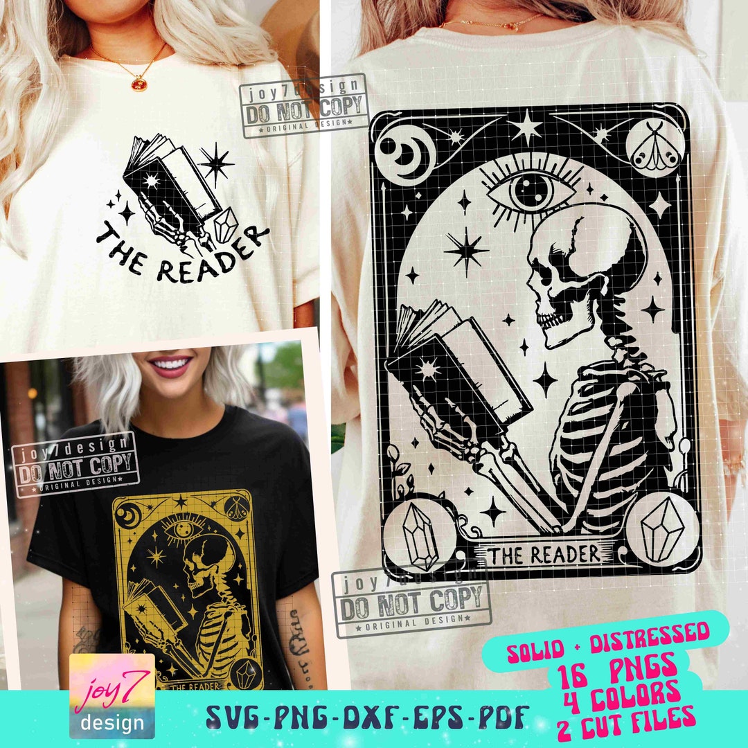 The Reader Tarot Card SVG PNG Book Lover Tarot Card Png Witchy Funny ...