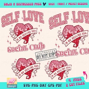 Self Love Social Club SVG PNG Retro Valentine Self Love Club Svg Funny ...
