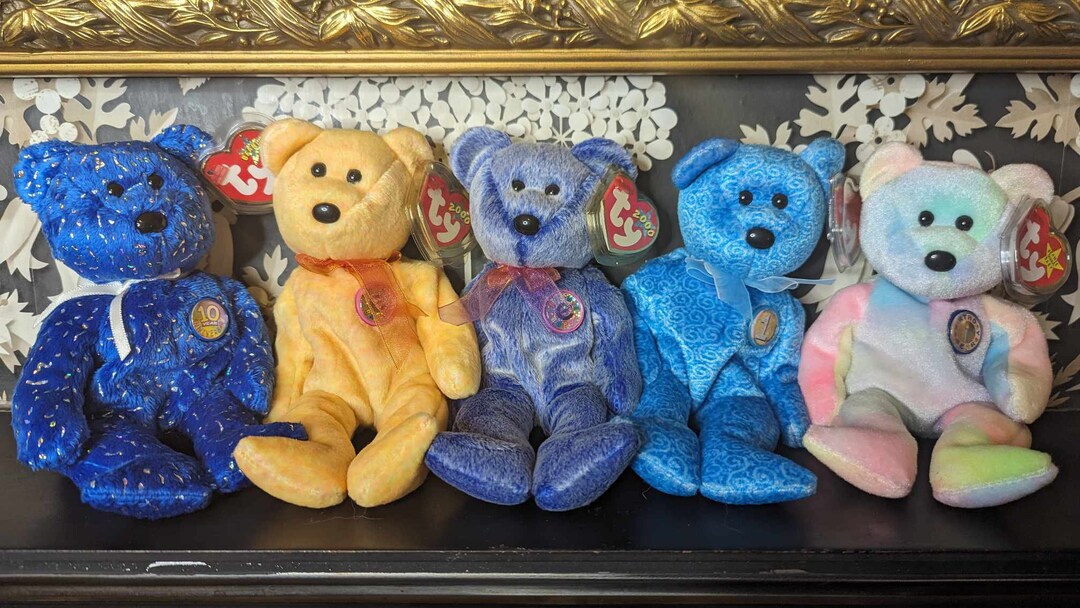 Ty Beanie Babies, Classy, Periwinkle, Sunny, Decade, B.B Bear - Etsy