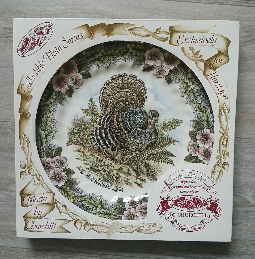 Rare Churchill Wildlife Scene Plate - 'meleagridiana' Turkey - Signed ...