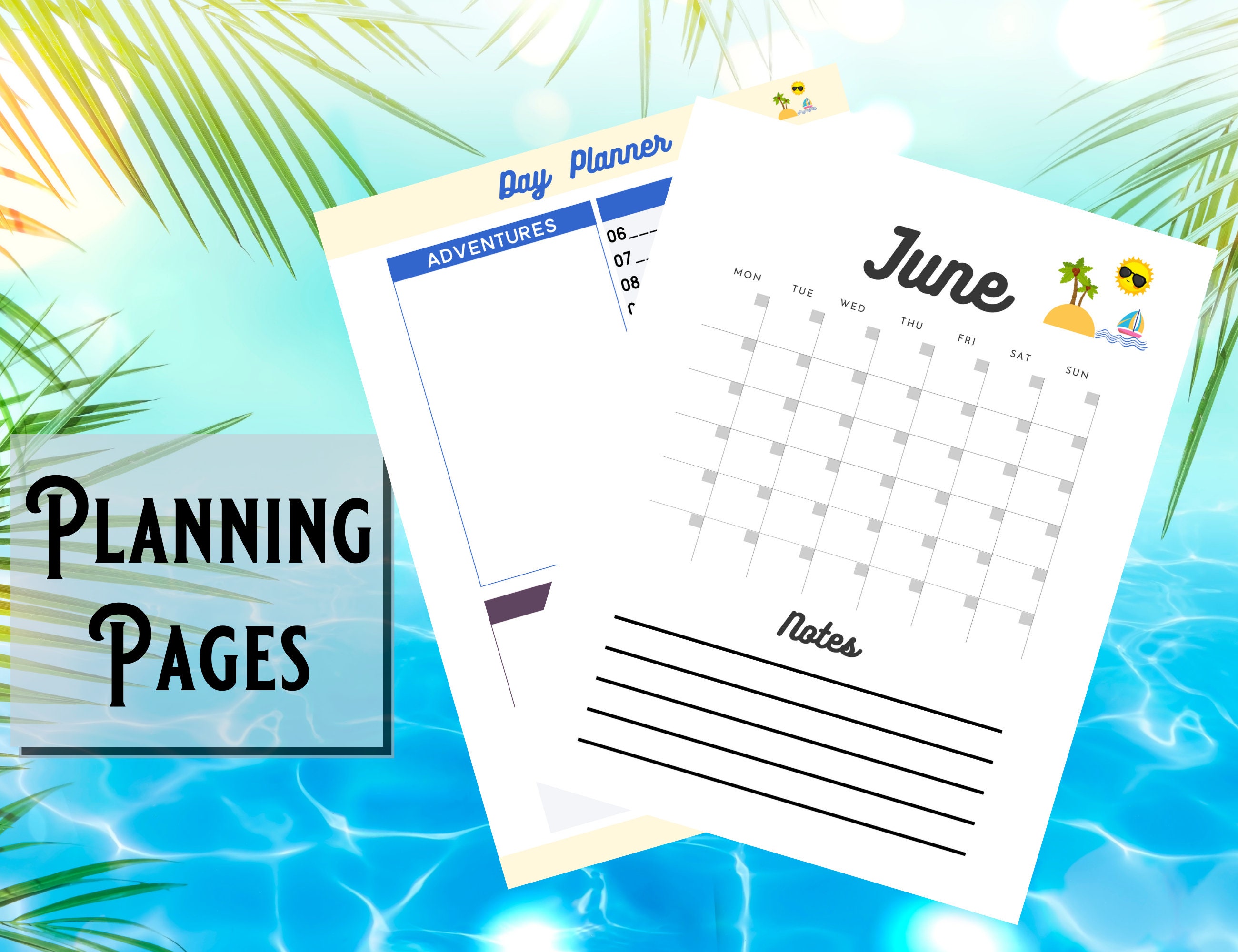 Summer Planner Printable, A4 Size - Etsy