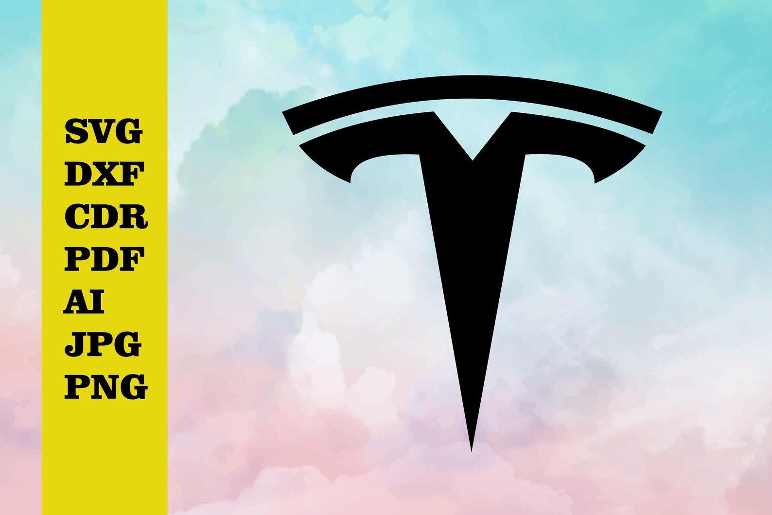 Tesla Elon Musk Cut Svg Dxf File Wall Sticker Pdf Silhouette | Etsy India