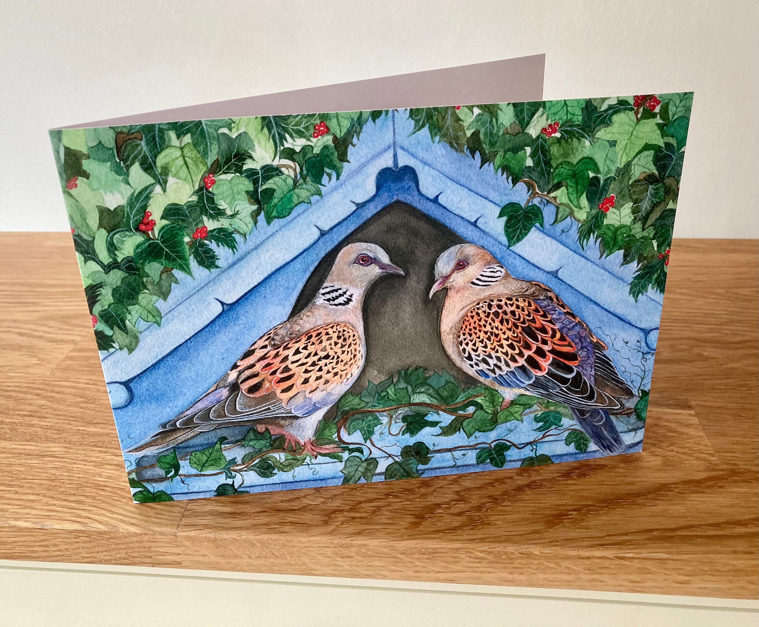 Two Turtle Doves Greetings Card - Etsy