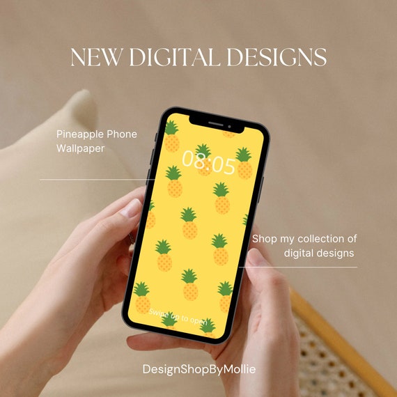 Pineapple Phone Wallpaper Phone Background Phone Wallpaper - Etsy