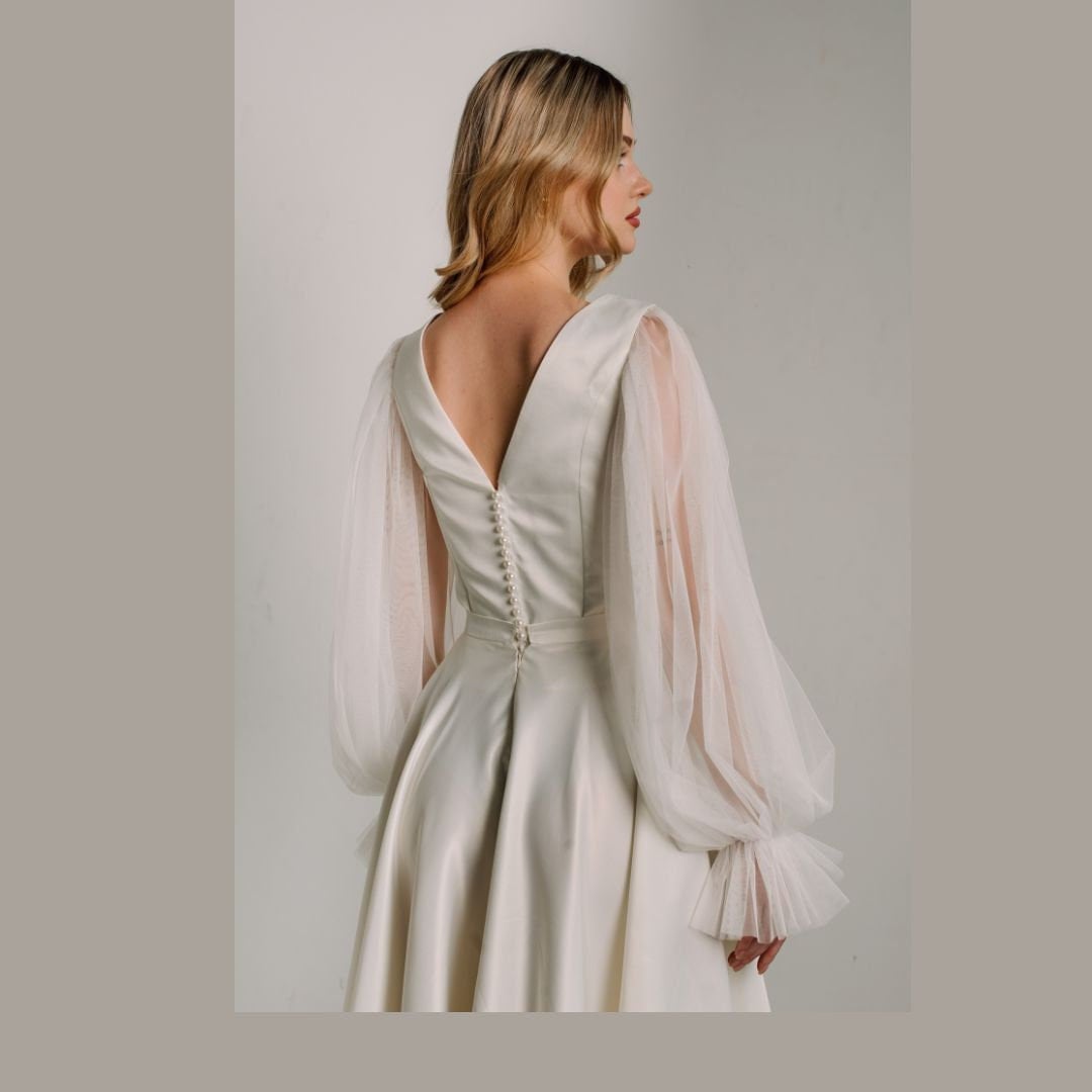Black Detachable Tulle Wedding Sleeves Don't Need to Attach - Etsy