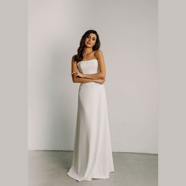 Simple Civil Wedding Dress - Etsy