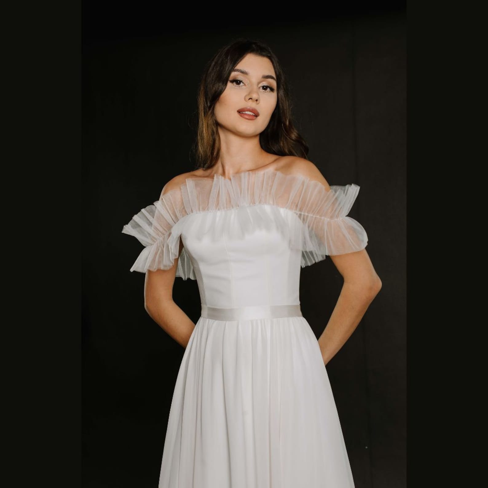 Detachable Wedding Dress Straps off Sleeves White off Shoulder Straps ...