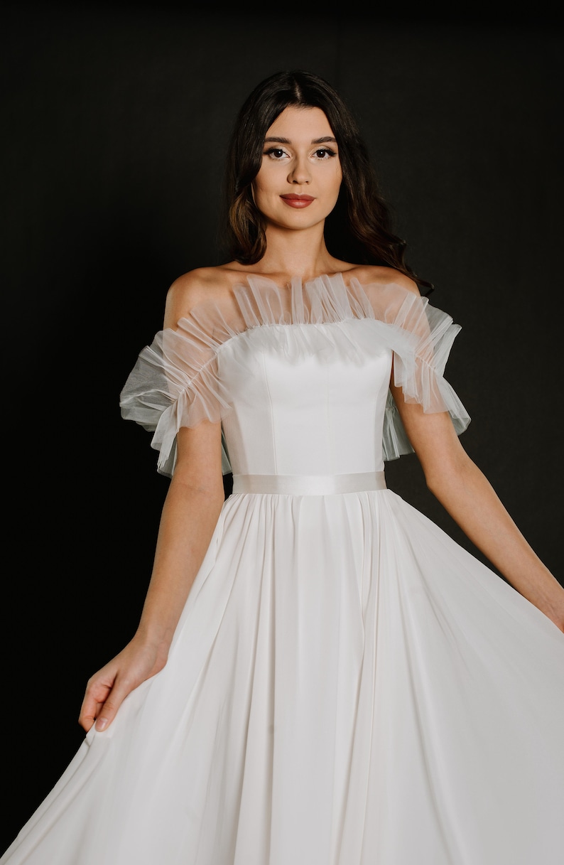 Detachable Wedding Dress Straps off Sleeves White off Shoulder Straps ...