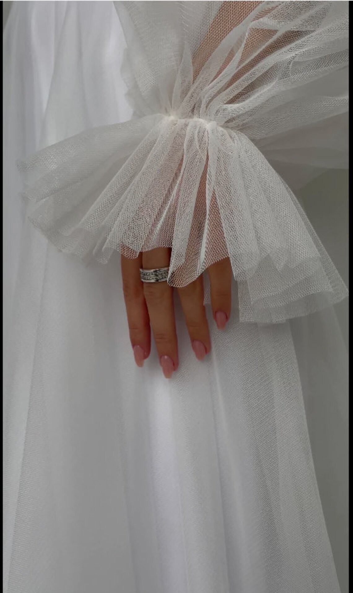 Detachable Tulle Bishop Sleeves: Bridal Wedding Sleeves Add-on - Etsy