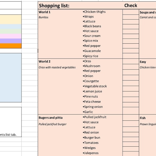 Random Meal Generator With Auto-fill Ingredients List Meat - Etsy