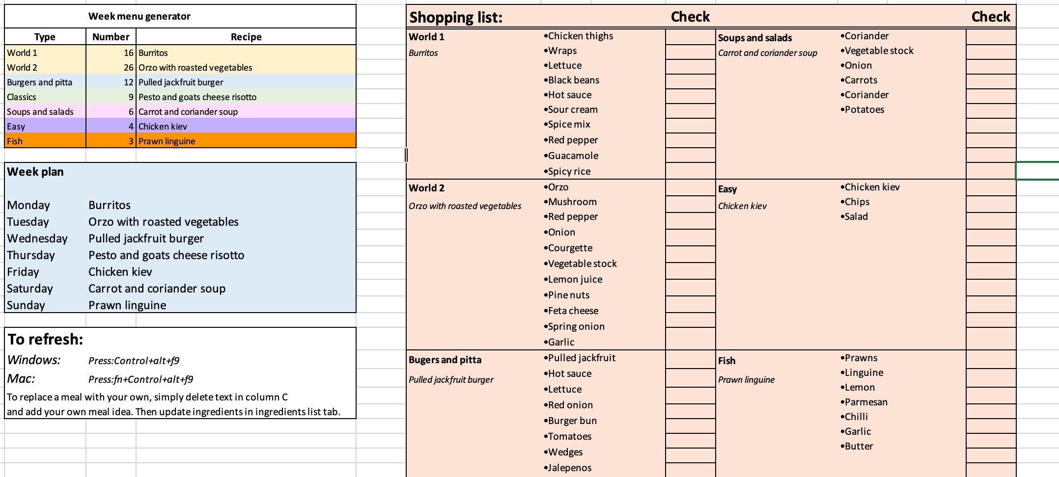 Random Meal Generator With Auto-fill Ingredients List| Meat and ...