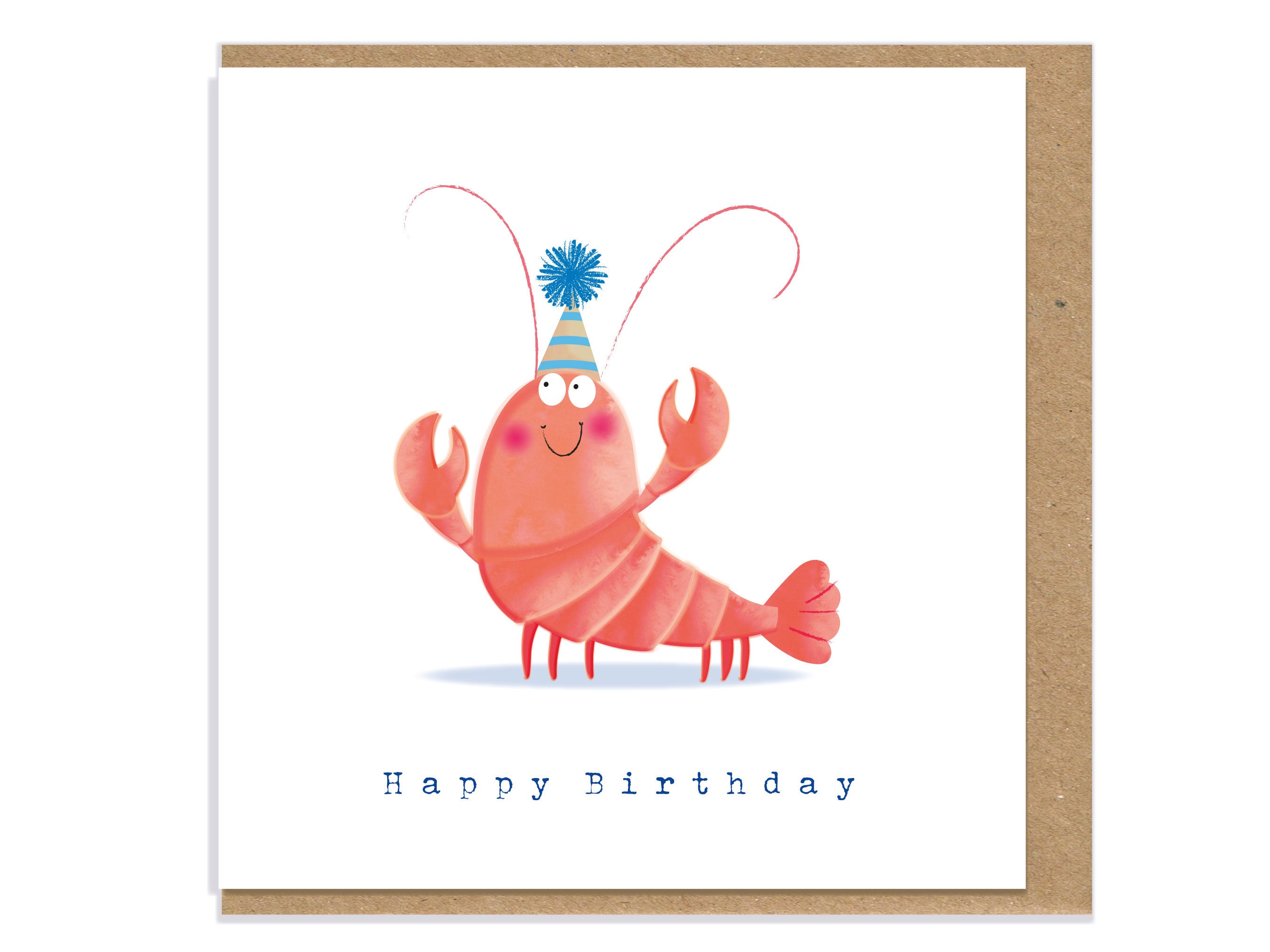 Lobster Birthday Card/ Fun Greetings Card/ Seafood Greetings Card ...