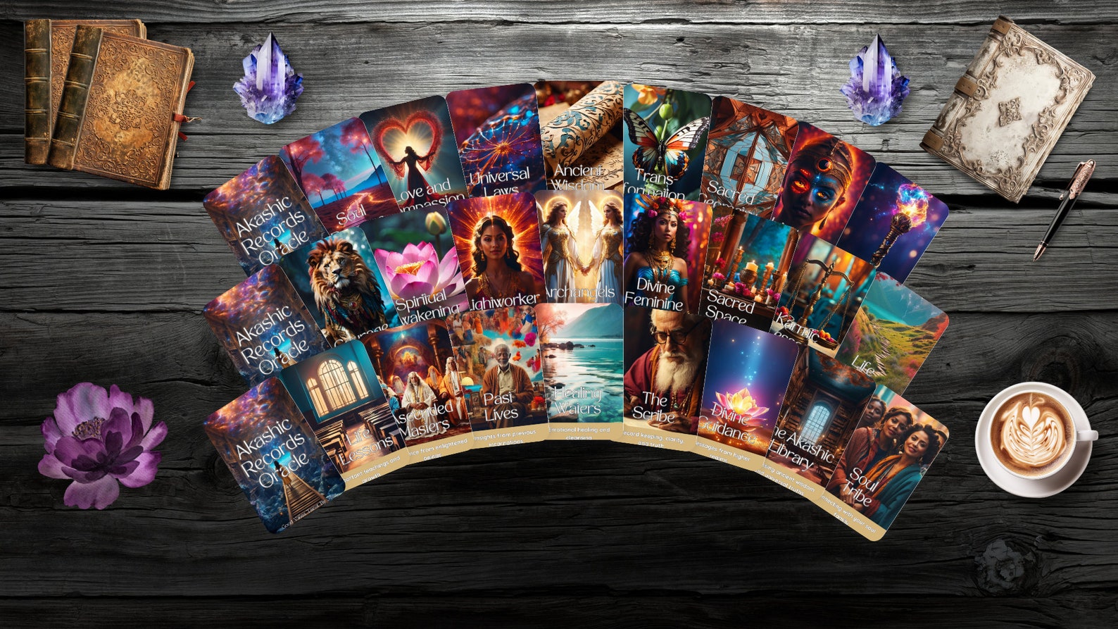 Akashic Record Oracle Deck, Printable Tarot Cards (digital Download) - Etsy