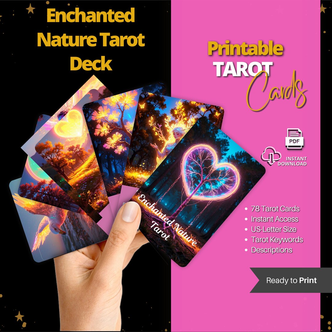 Tarot Cards | Enchanted Nature Tarot Deck | Complete 78 Card Deck ...