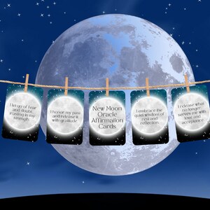 Bundle Printable New Moon Tarot Deck/ FREE Workbook Tarot Spreads ...