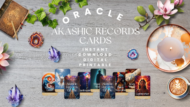 Akashic Record Oracle Deck, Printable Tarot Cards (digital Download) - Etsy