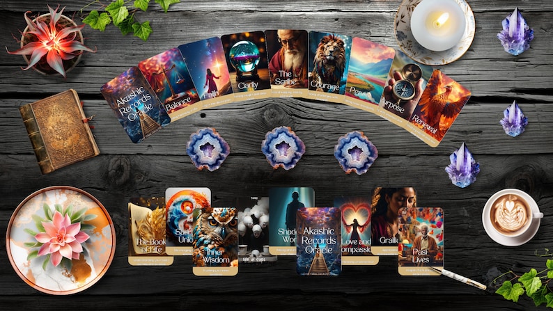 Akashic Record Oracle Deck Printable Tarot Deck Digital Tarot Card