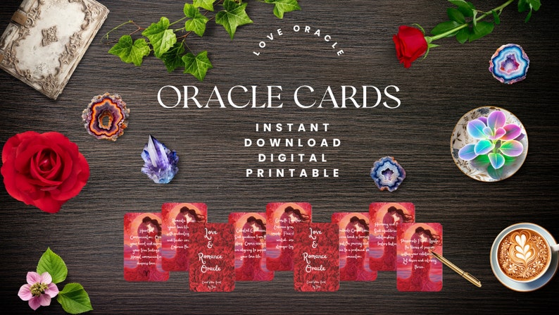 Printable Love Oracle Cards/tarot Card Deck/ Tarot Deck/ Love Tarot ...