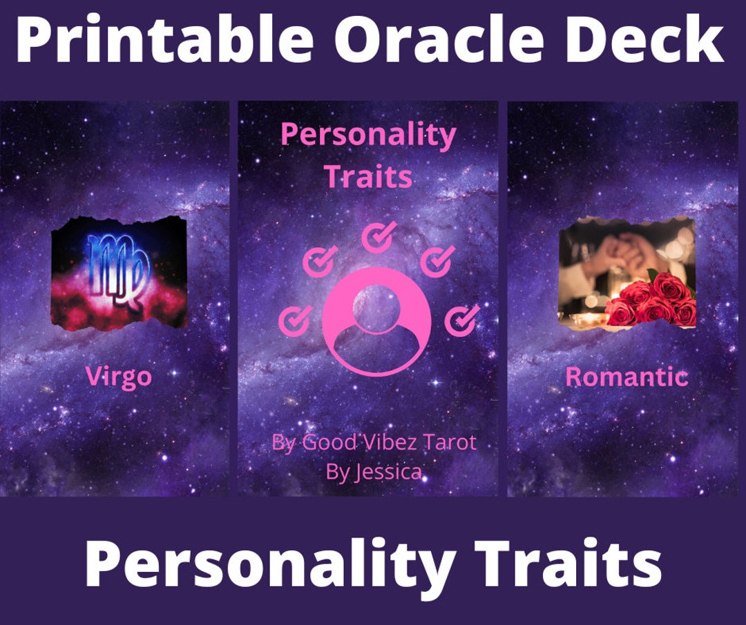 Printable Personality Traits With Astrological Signs Oracle Deck, Tarot ...