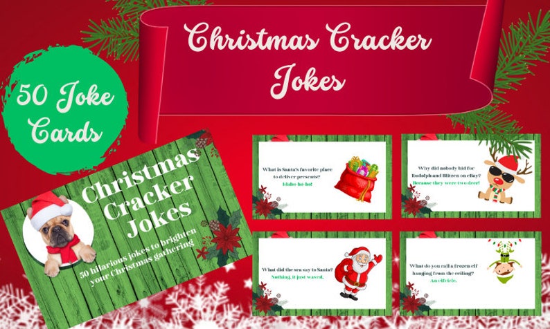 Printable Christmas Cracker Jokes/ Christmas Printable/ Christmas Jokes ...