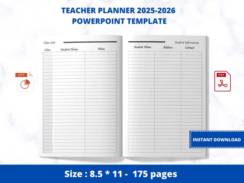 2024-2025 Teacher Planner Printable | Teacher Binder | Teacher Plan ...