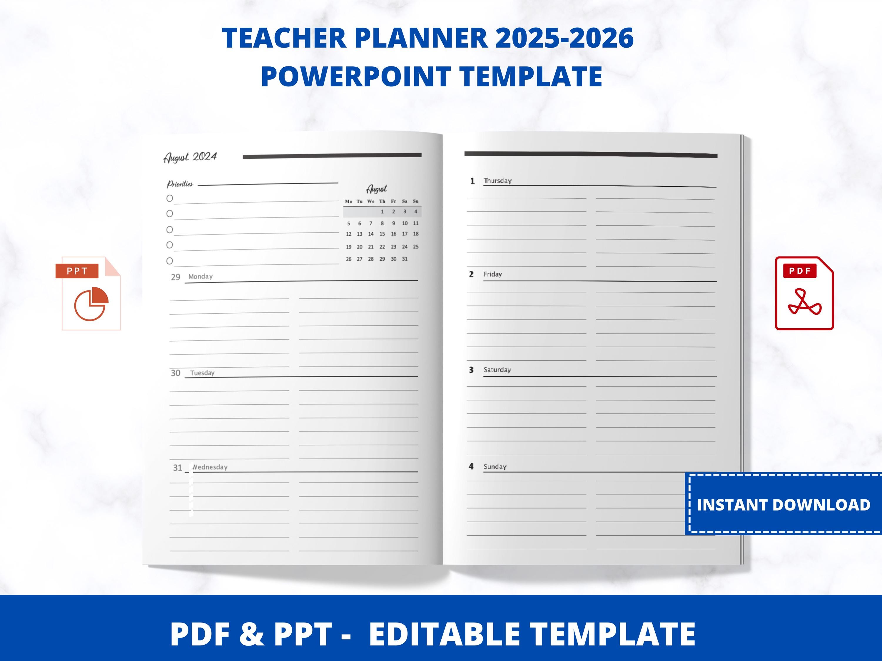 2024-2025 Teacher Planner Printable | Teacher Binder | Teacher Plan ...