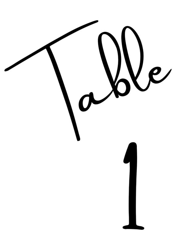 Classic Table Numbers Printable | Etsy