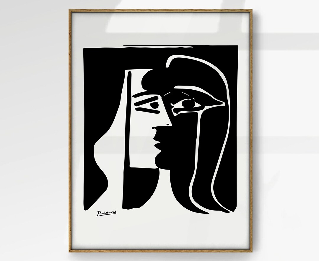 Picasso Kiss Print Abstract Face Poster Pablo Picasso Art - Etsy