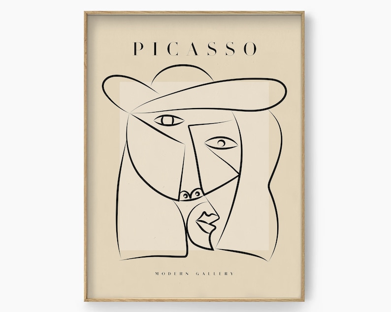 Pablo Picasso Poster Picasso Face Line Art Abstract Line Art - Etsy