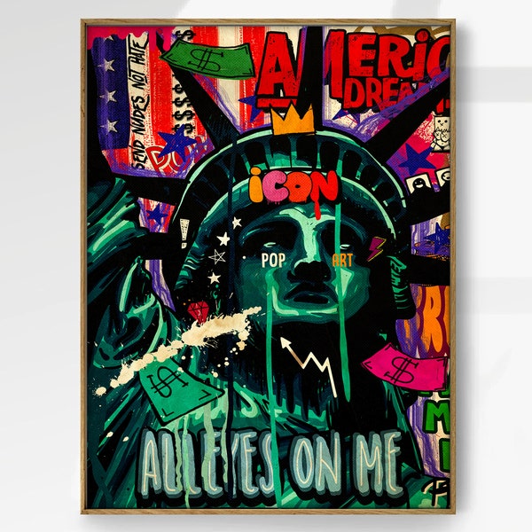 Statue of Liberty Pop Art - Etsy