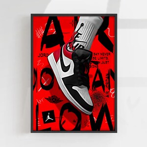Air Jordan Poster Nike Print Travis Scott Wall Art Sneaker - Etsy