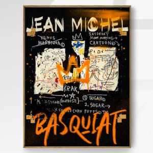 Jean Michel Basquiat Poster, Basquiat Poster, Pop Art, Modern Wall Art ...