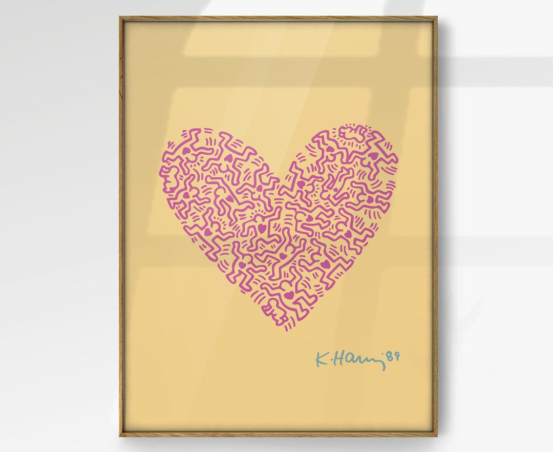 Keith Haring Love Poster, Pop Art Poster, oeuvre moderne, décoration ...
