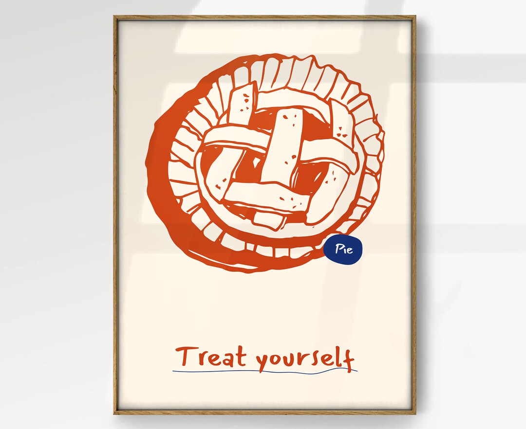 Pie Poster Food Print Food Themed Art Modern Kitchen Decor - Etsy