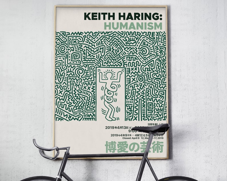 Keith Haring 'humanism' Poster Pop Art Print Modern - Etsy