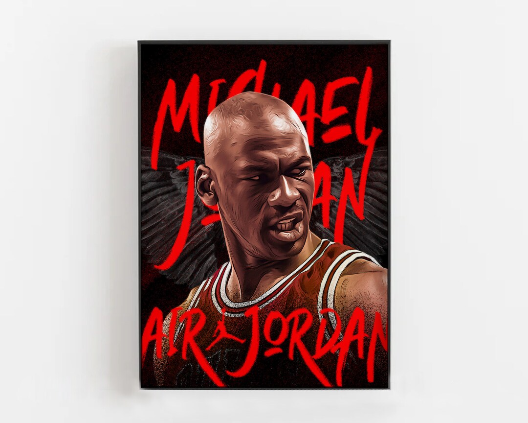 Michael Jordan Poster Michael Jordan Print Champions Art - Etsy