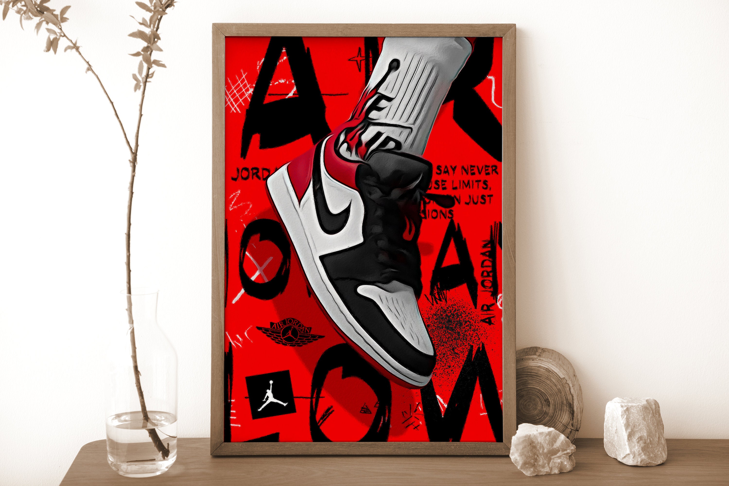 Air Jordan Poster, Nike Print, Travis Scott Wall Art, Sneaker Art ...
