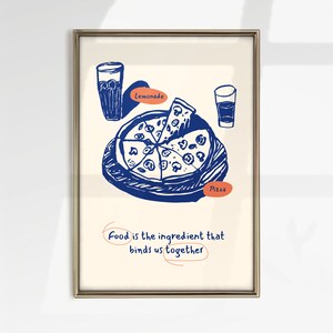 Pizza Poster, Italian Food Poster, Restaurant Wall Print, Kitchen Wall ...